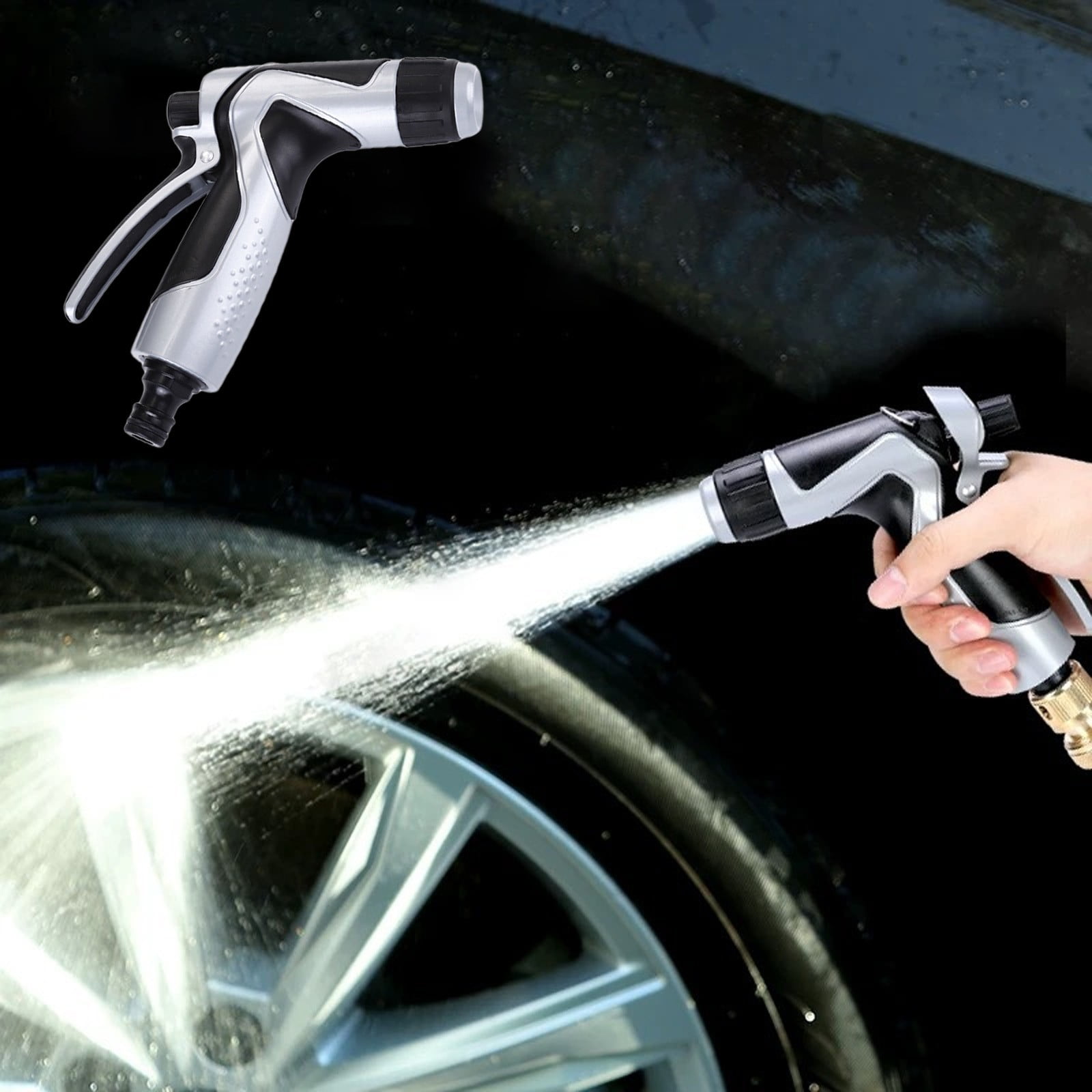 Sokhug Garden Hose Nozzle Sprayer, 100% Heavy Duty Metal Handheld Water ...