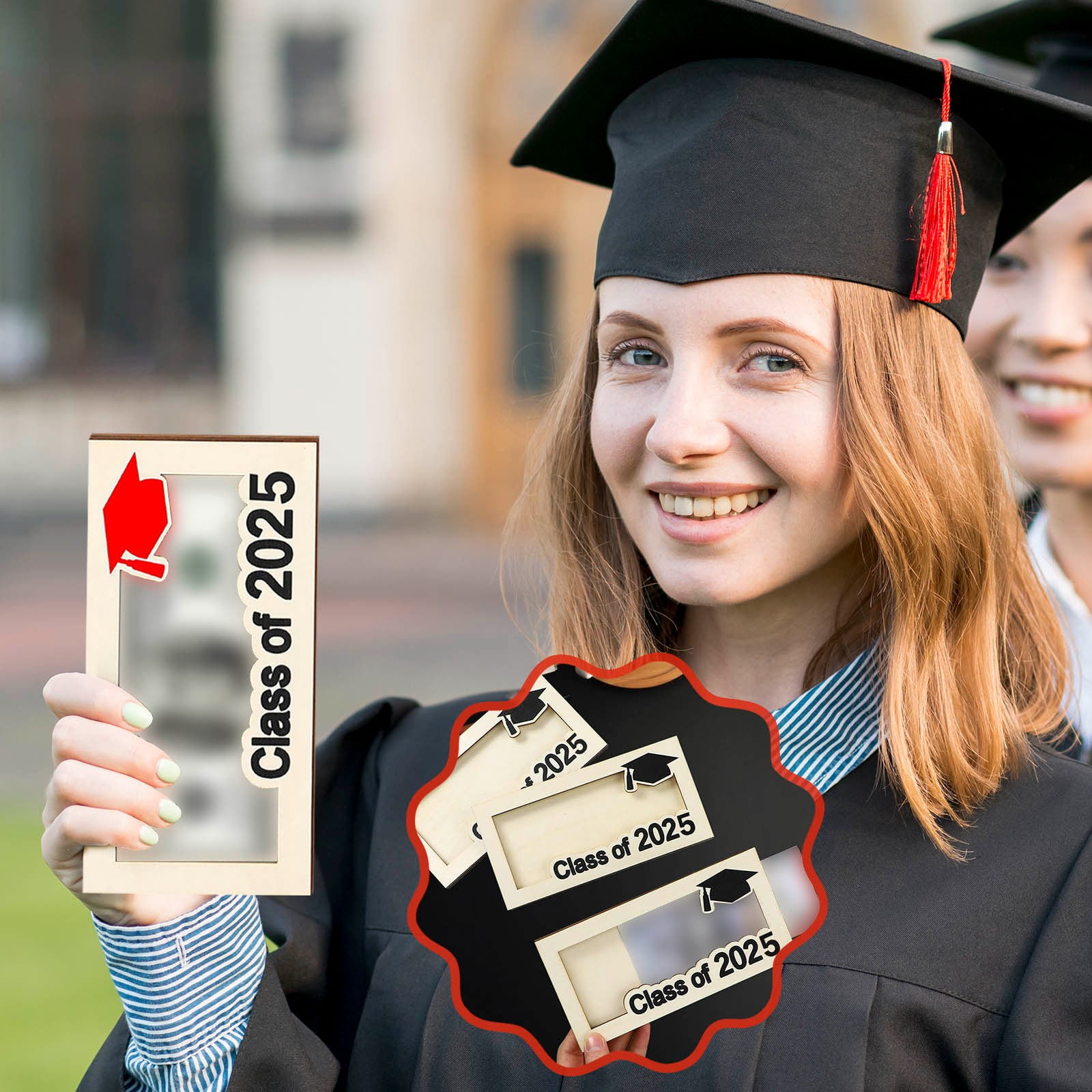 Sokhug Graduation Gifts 2025 Graduation Money Holder Grad Wooden Card ...