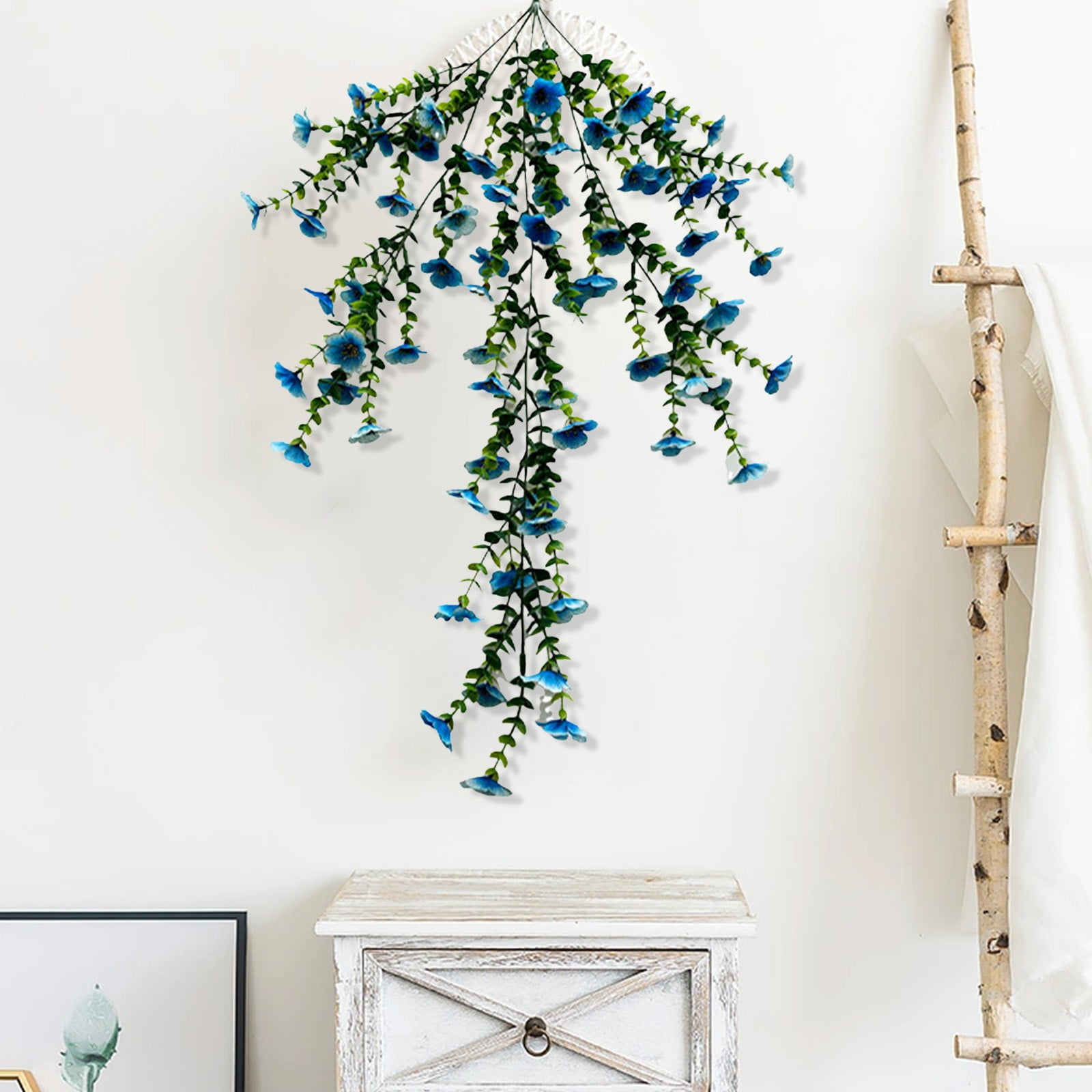 Sokhug Hanging Plants Fake Flower Vines Fake Hanging Plants Outdoor ...