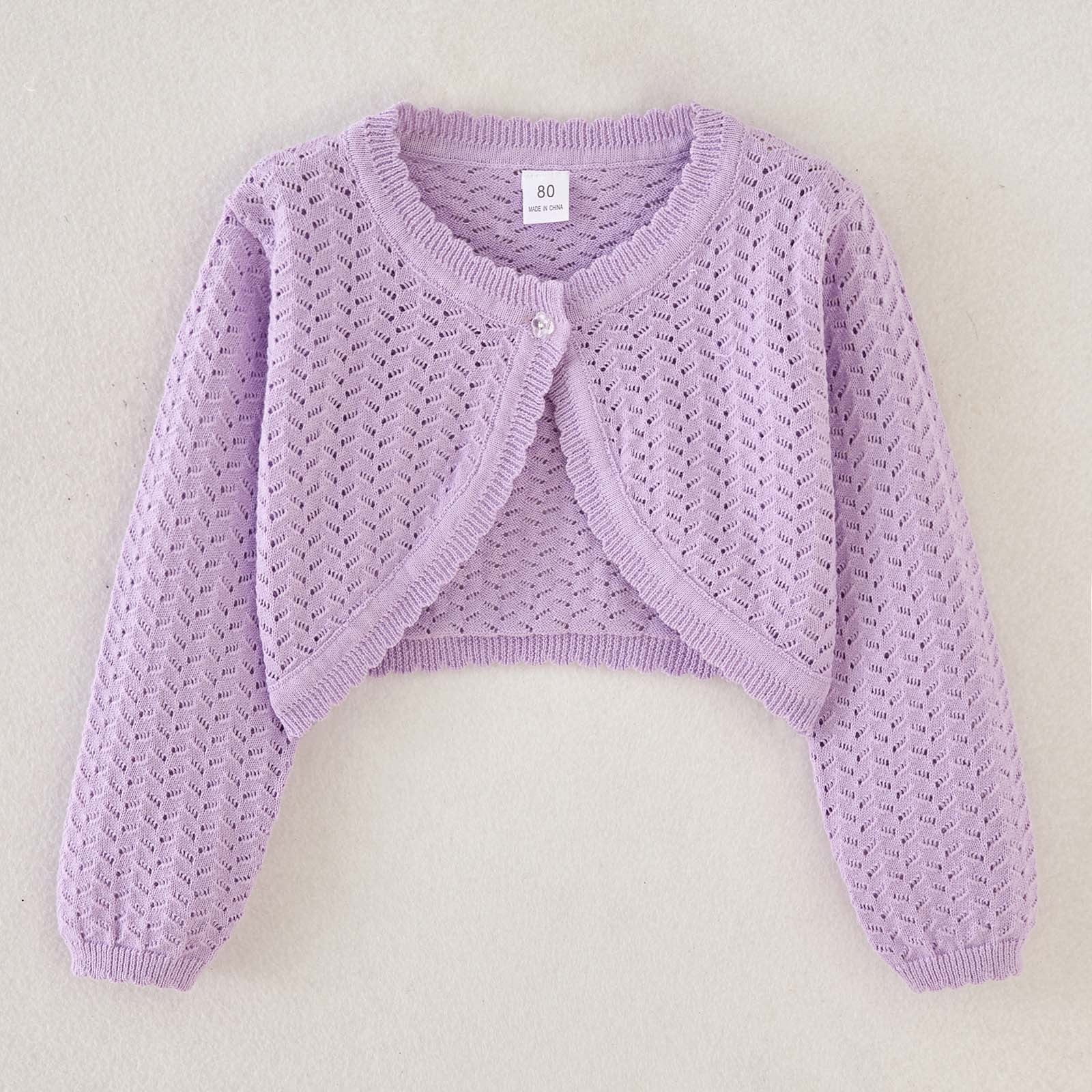 Sokhug Long Sleeve Girls Shrug Knit Girls Cardigan Childrens Bolero ...