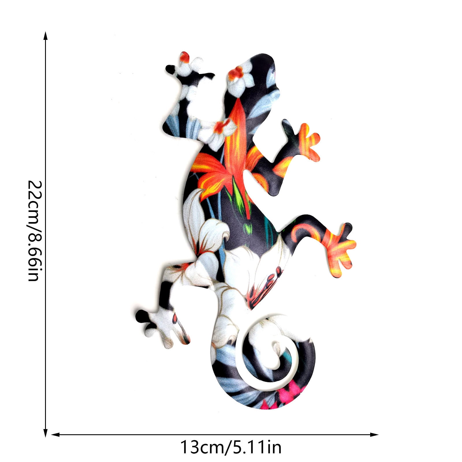 Sokhug Metal Lizard Wall Decor Outdoor Fence Colorful Gecko Hanging ...