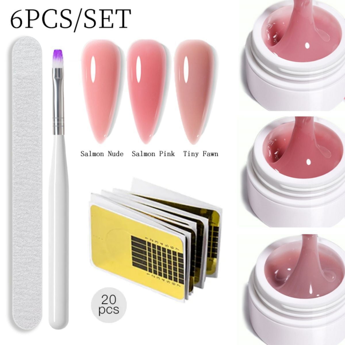 Sokhug Multi-Functional Nail Extension Kit Base Glue Construction Glue ...