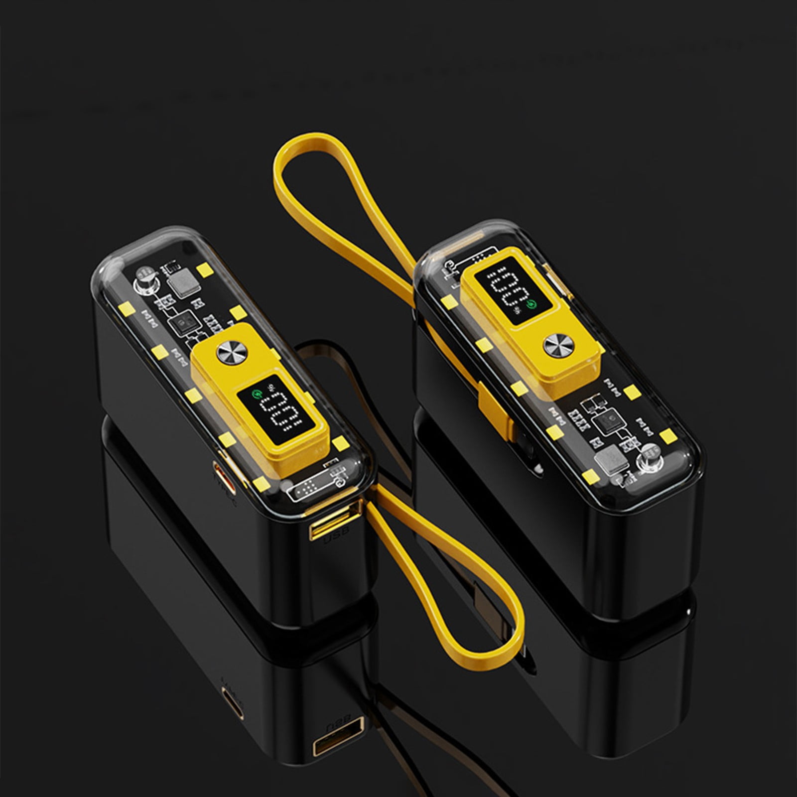 Sokhug New Fast Charging PD22.5W Mini 20000 MAh with Cable Transparent ...