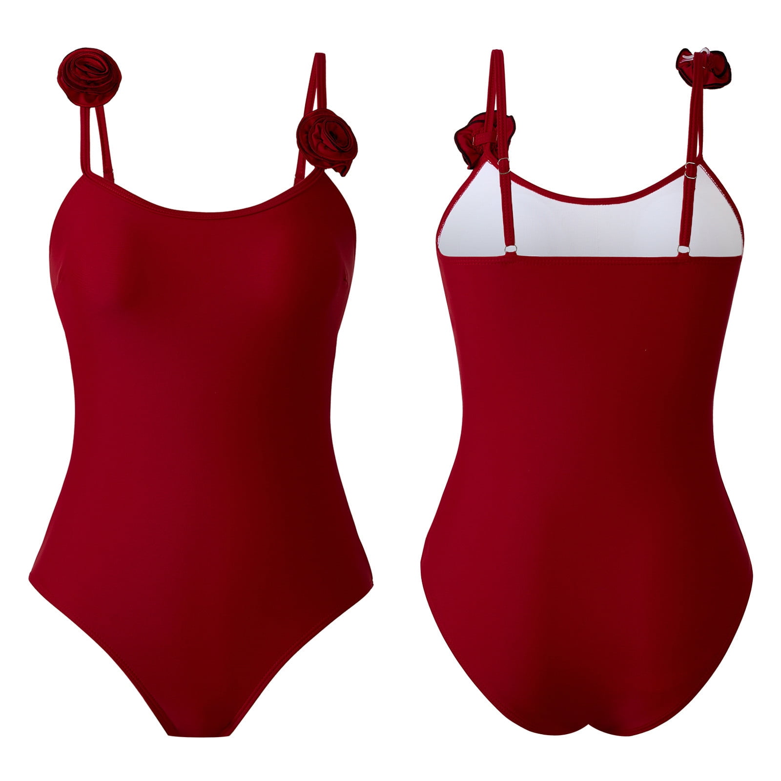 Sokhug One Piece Swimsuit for Women Bathing Suits Floral Spaghetti ...