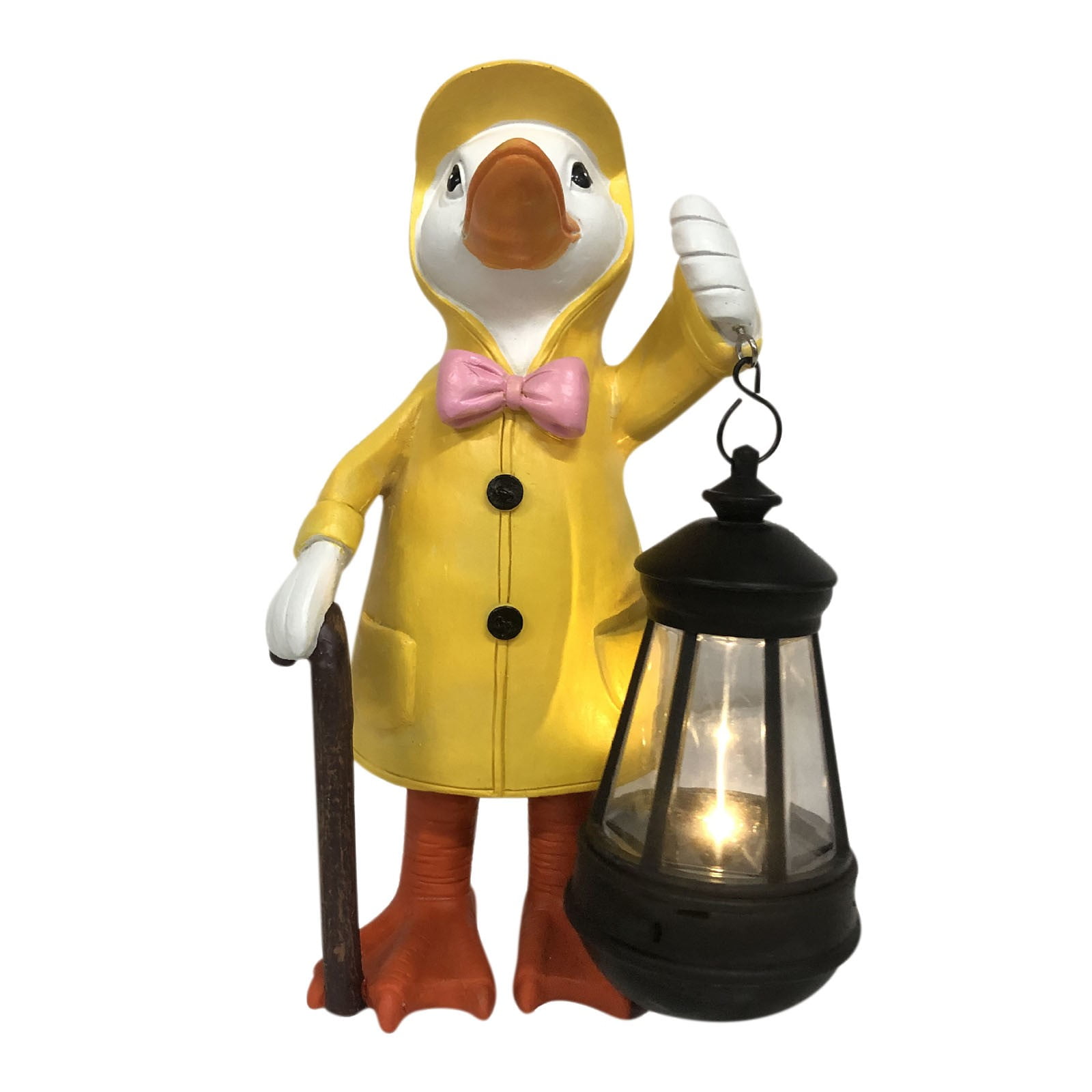 Sokhug Outdoor Raincoat Figurine Solar Powered Lovely Decor for Family ...