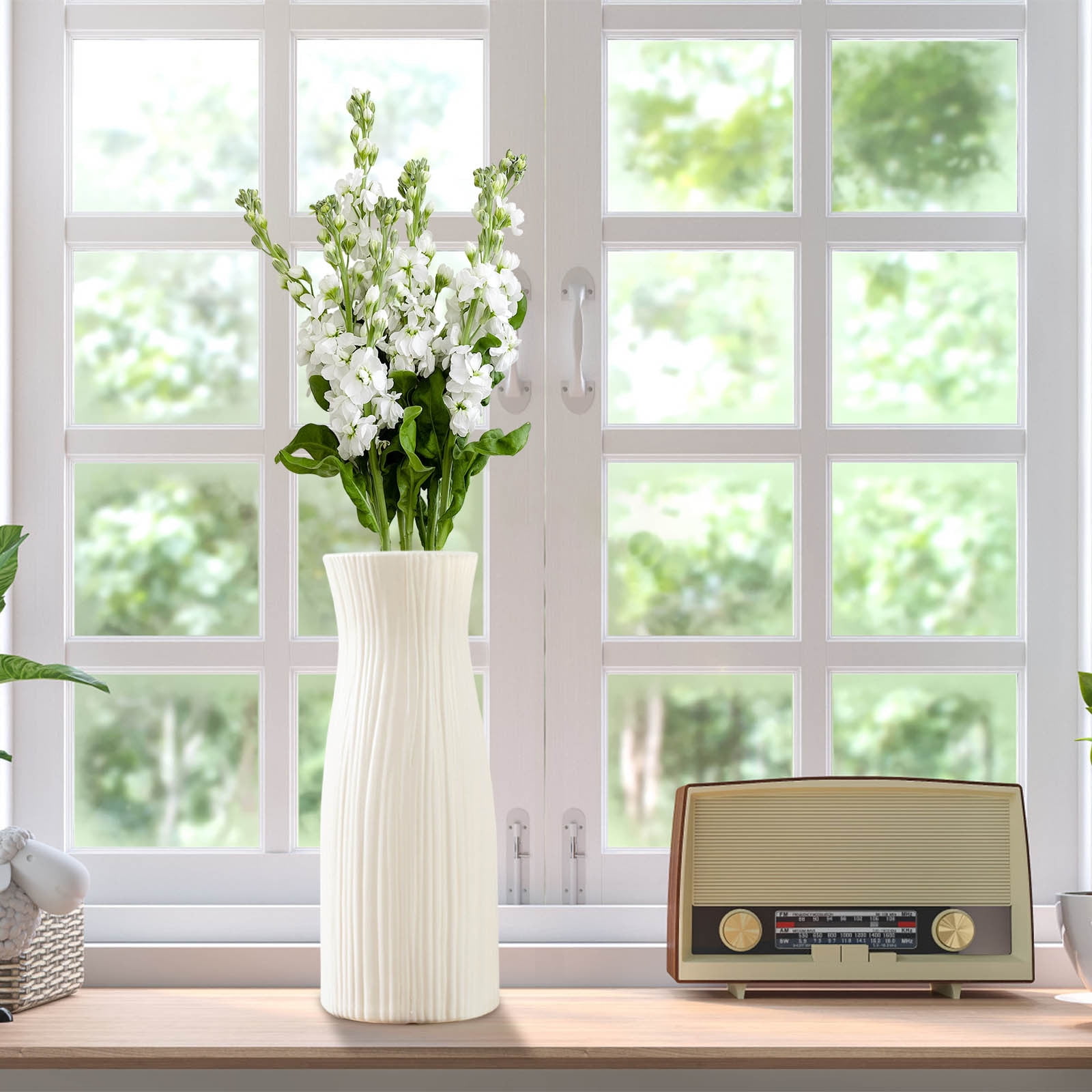 Sokhug Plastic Flower Vase, Modern Plastic Vases for Centerpieces ...