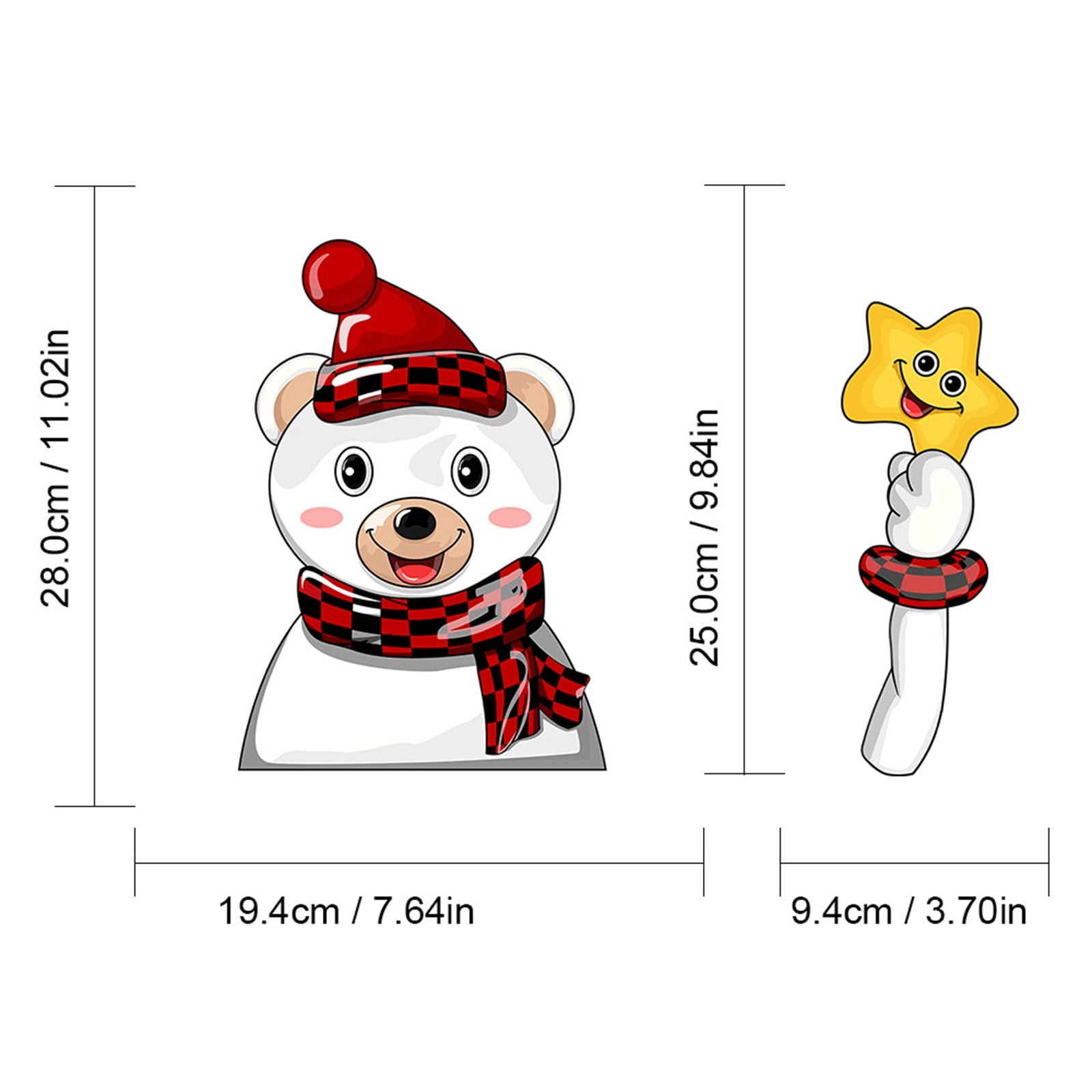 Sokhug Santa Claus Elf- Wiper Sticker Removable Rear Windshield Wiper ...