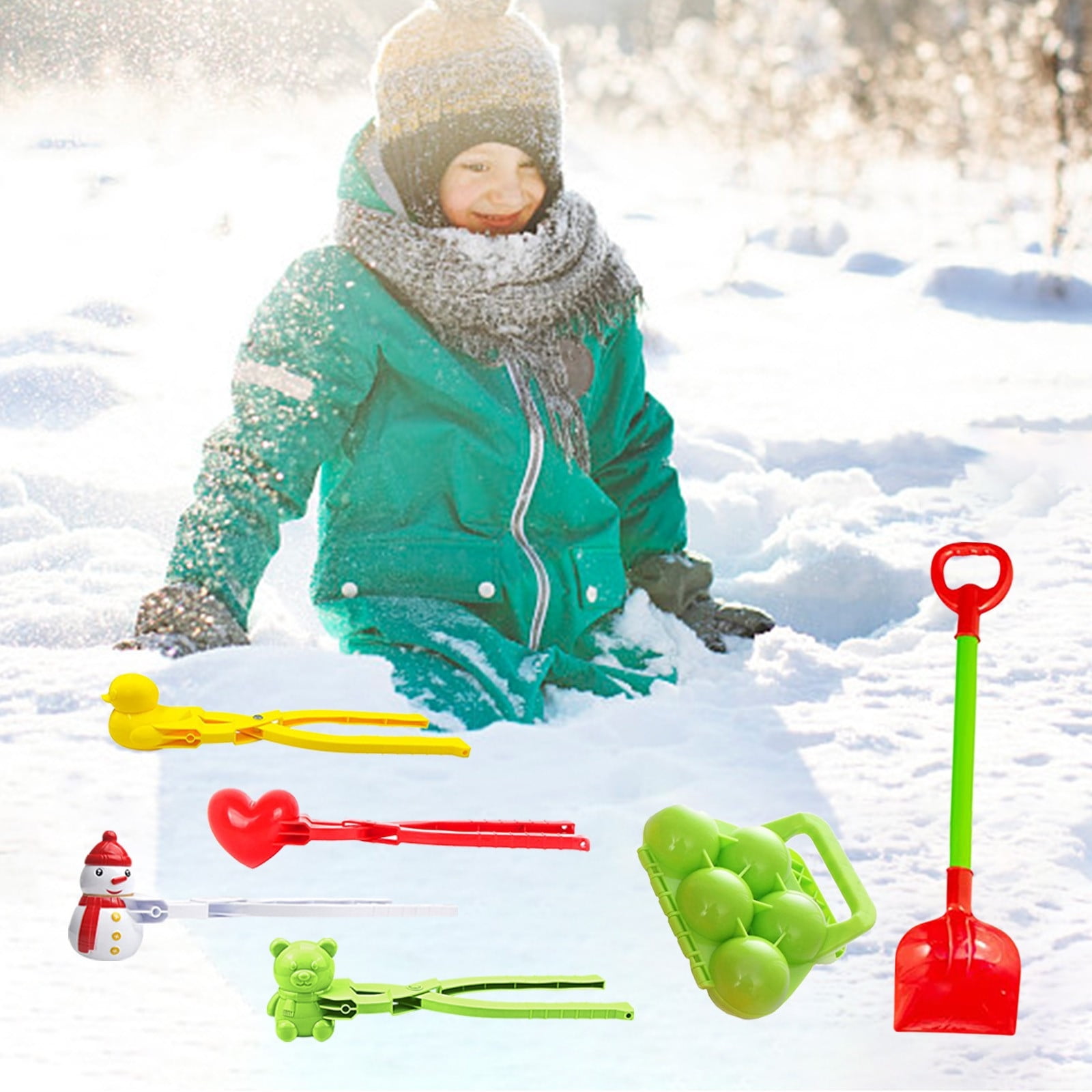 Sokhug Snow Snowball Maker Clip Maker Shaped Snow Sand Molds Tool ...