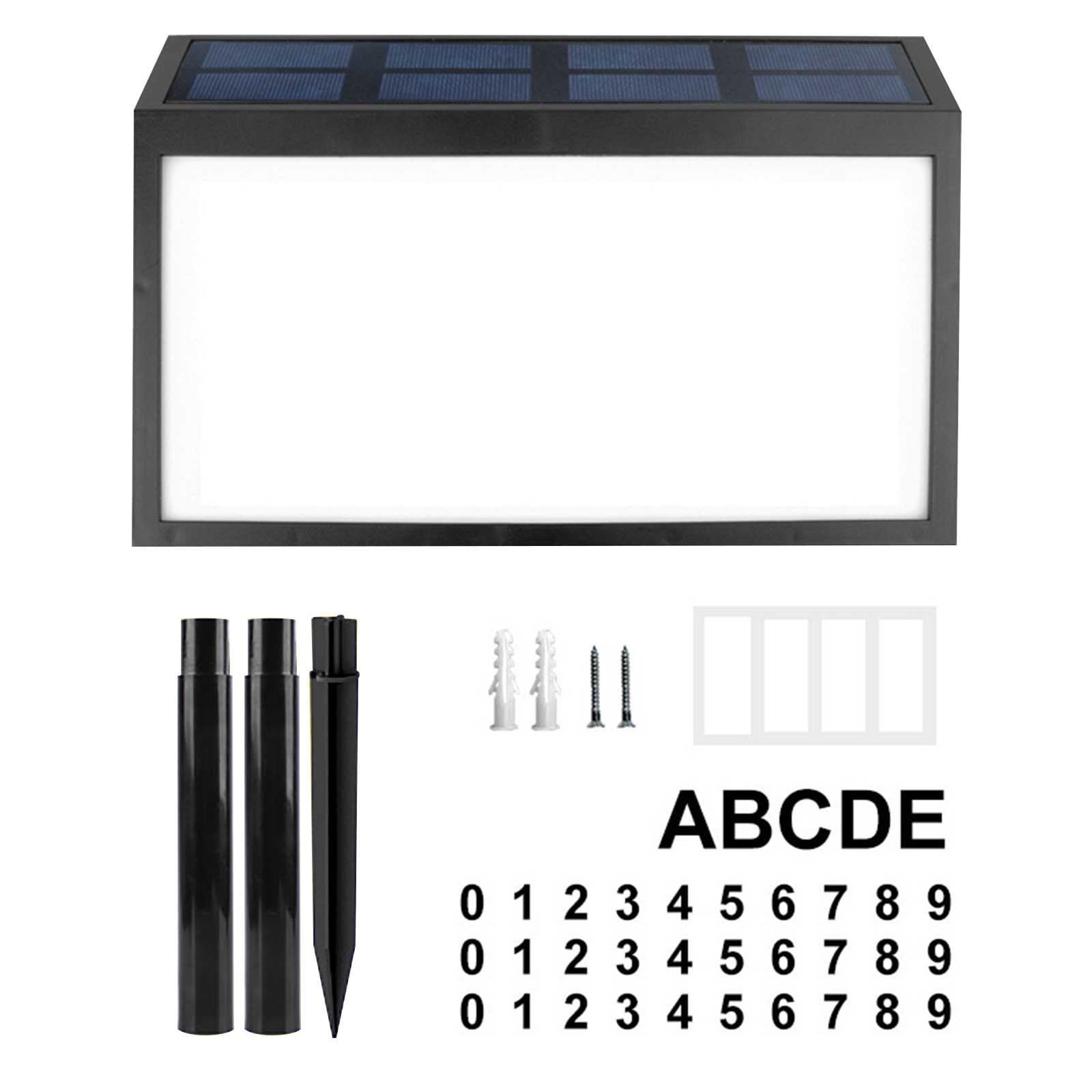 Sokhug Solar Address Sign Lighted House Numbers Waterproof, Solar ...