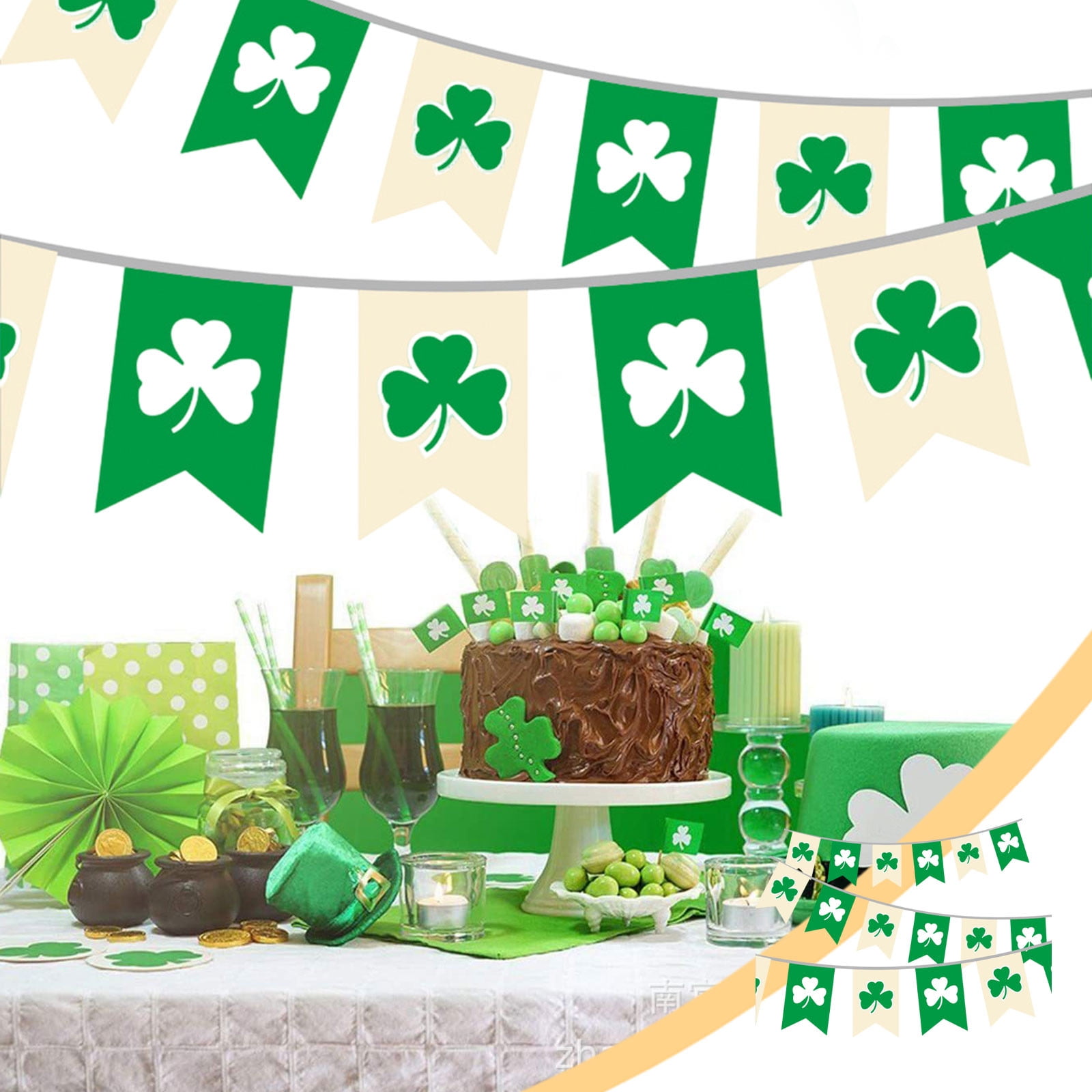 Sokhug St Patricks Day Decorations, St. Patty's Banner Decor - Felt ...