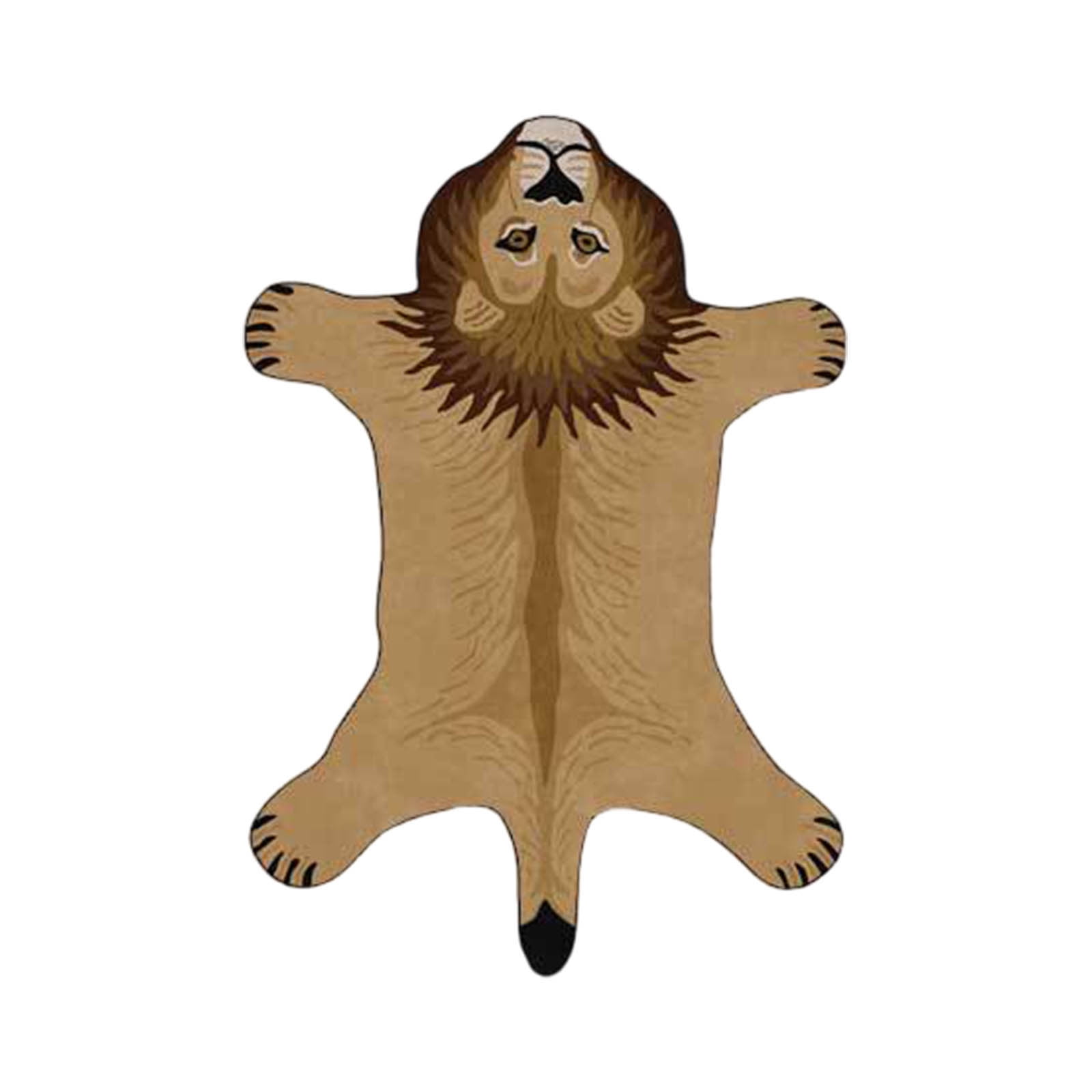 Sokhug Tiger Print Rug Cartoon Cute Faux Area Rugs Fluffy Lion Leopard ...