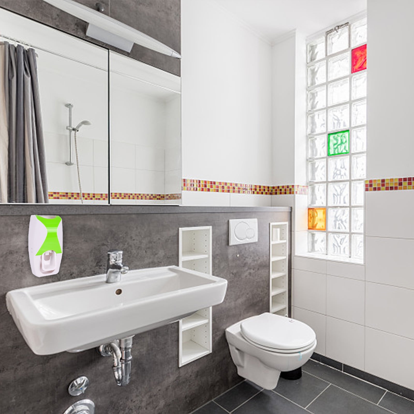 Sokhug Toothpaste Dispenser Toothbrush Holder Set, Toothpaste Squeezer ...