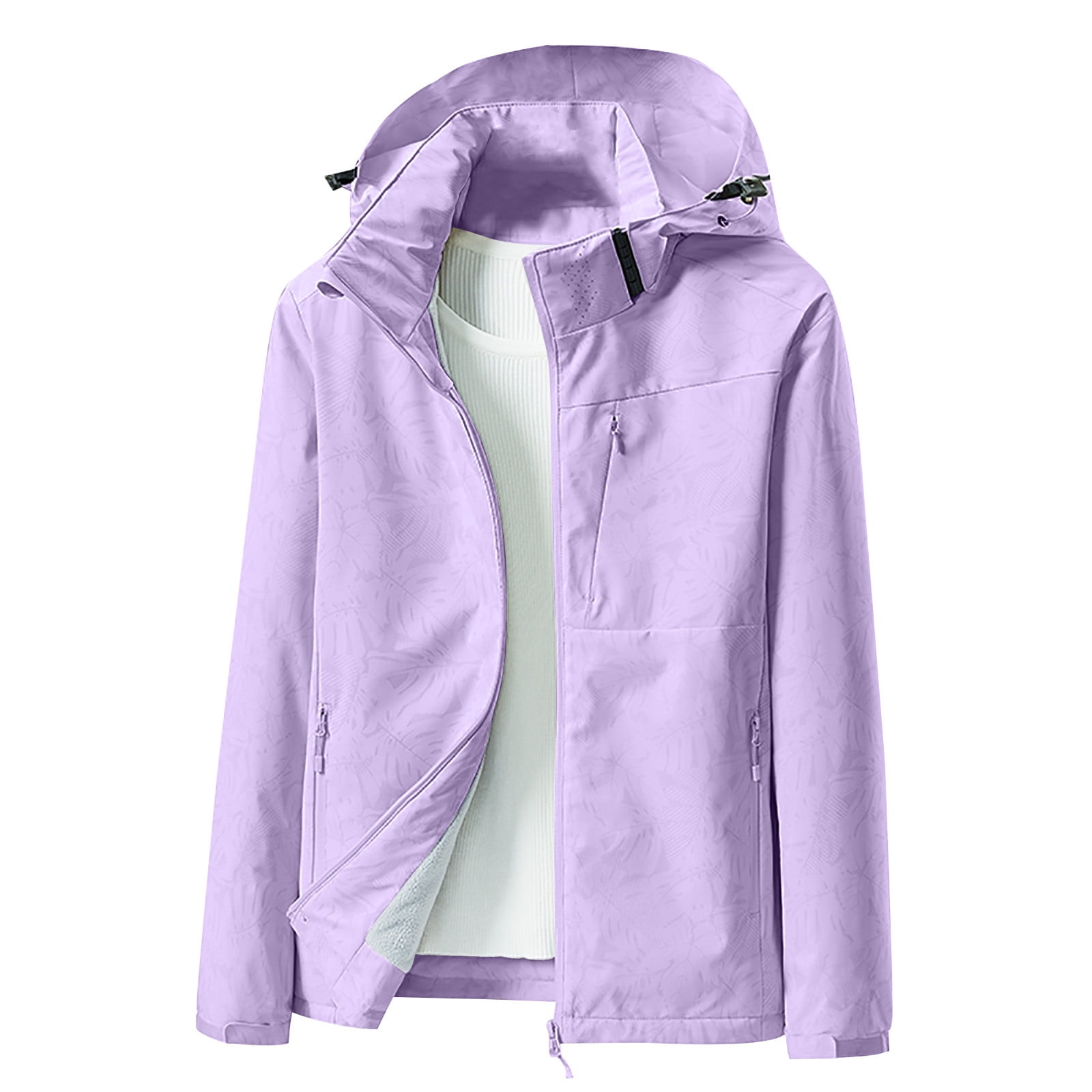 Sokhug Women Waterproof Thick Warm Fleece Rain Jacket Active Outdoor ...