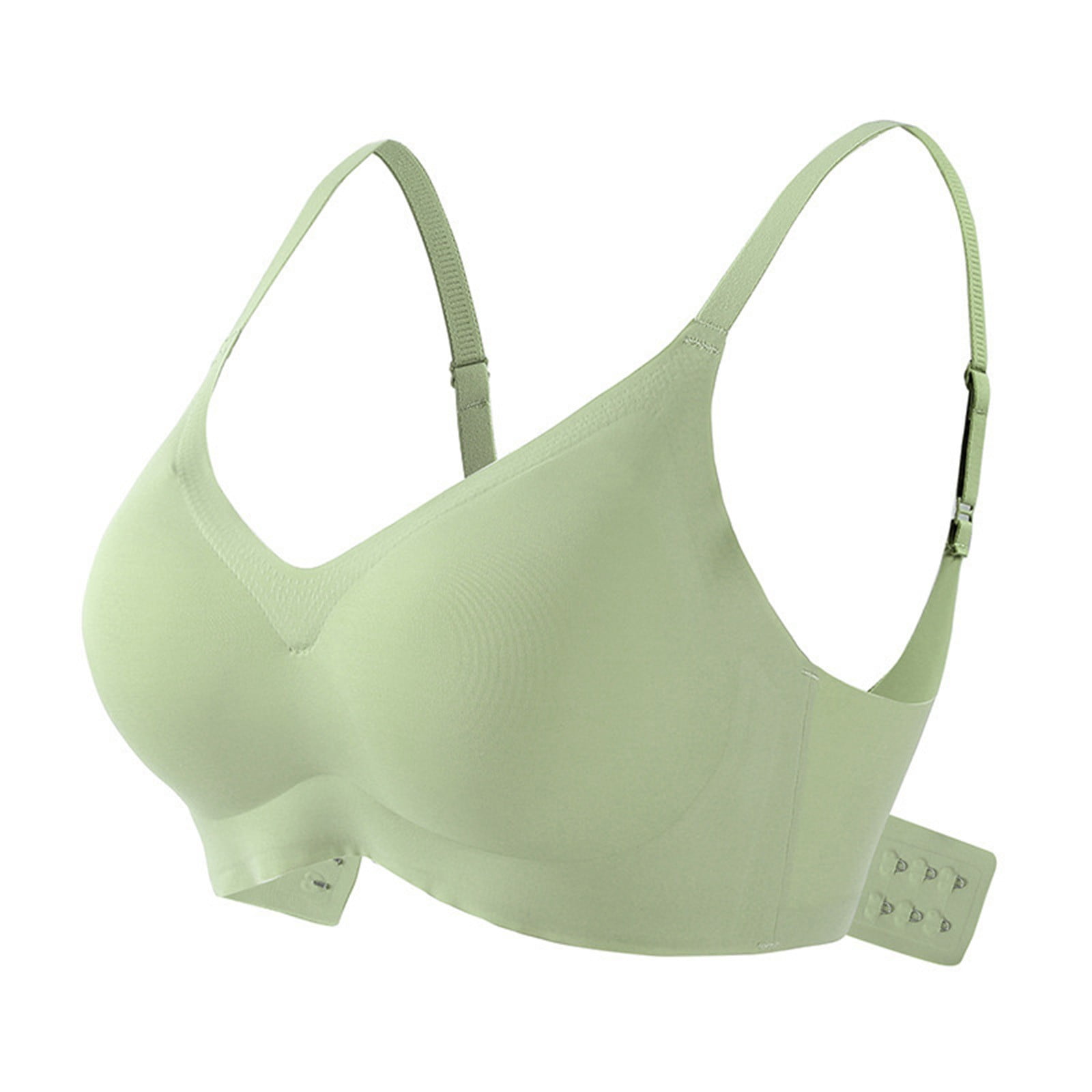 Sokhug Women's Push Up Bra Wireless Plunge Full Coverage Support Plus ...