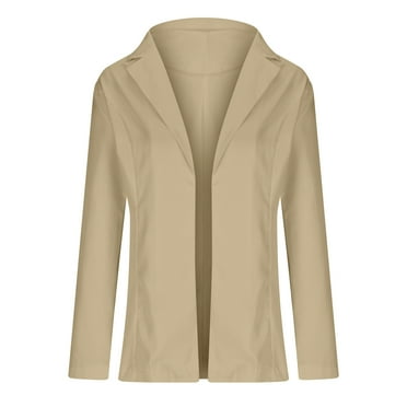 Made by Johnny Women's 3/4 Sleeve Blazer Open Front Cardigan Jacket ...