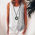 Sokhug Womens Sleeveless Cotton Blend Round Neck Two Tone Color Block ...