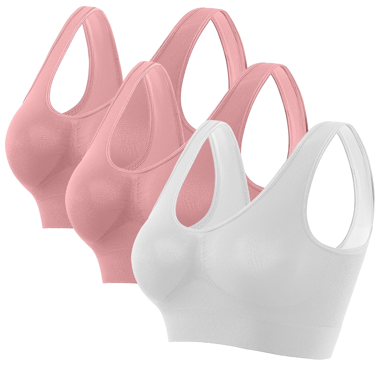Sokhug Womens Sports Bras Yoga Seamless Stretchy Comfort Bra for Women ...