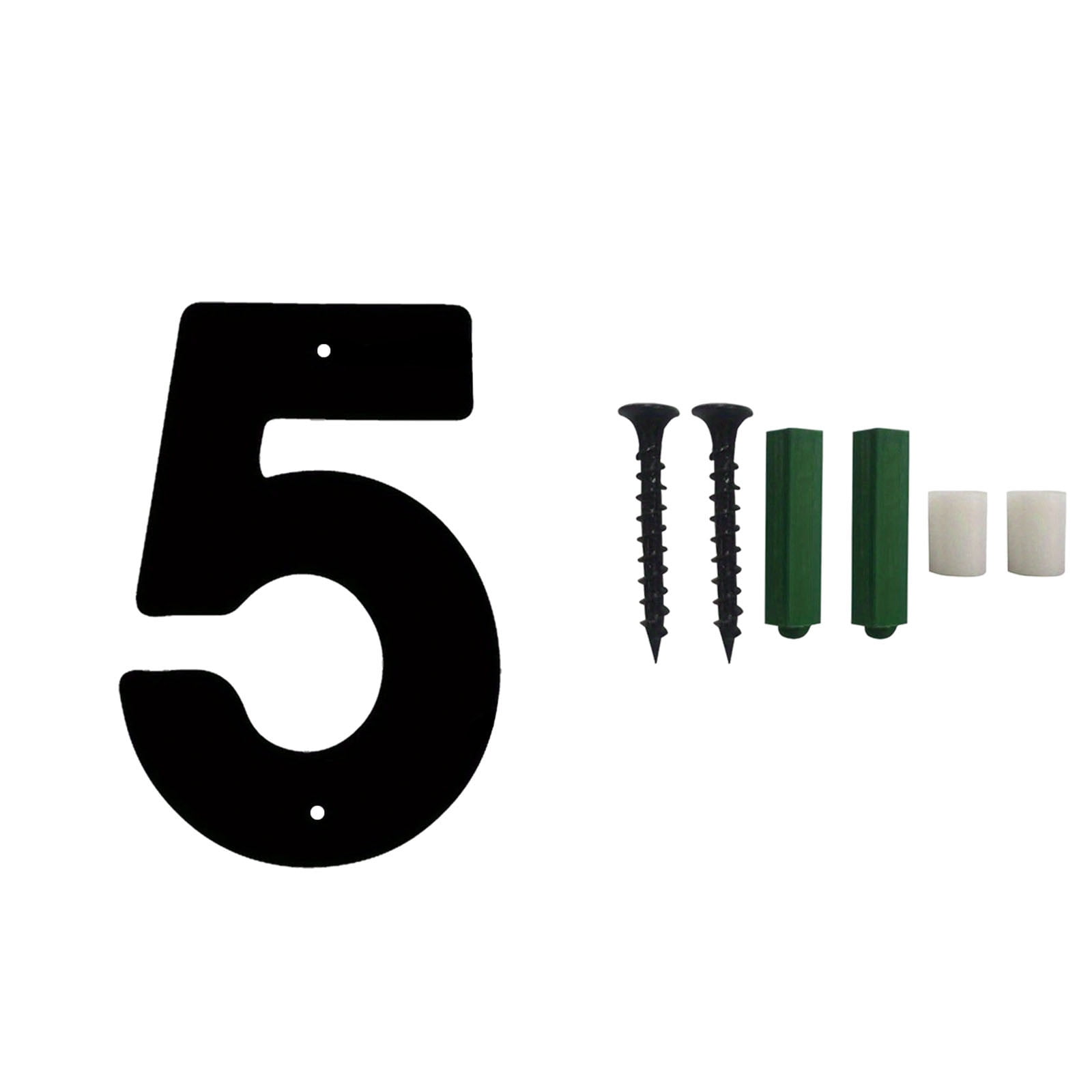 Sokhug Wrought Iron House Number, Matching Screws Included Black , 3D ...