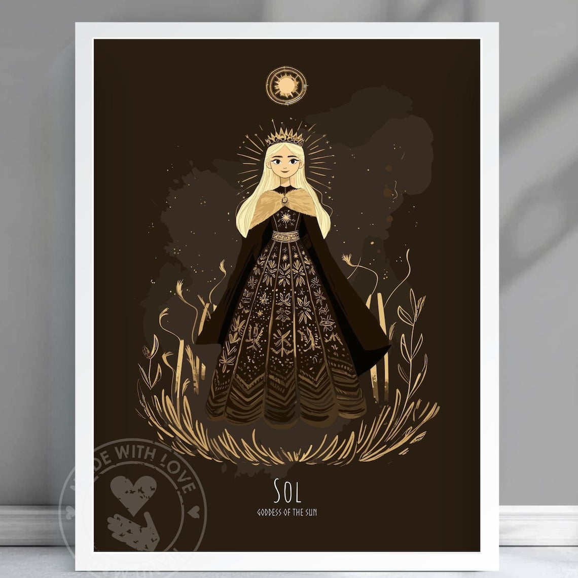 Sol Goddess Poster, Sol Nordic Goddess, Sol Norse Goddess, Norse ...
