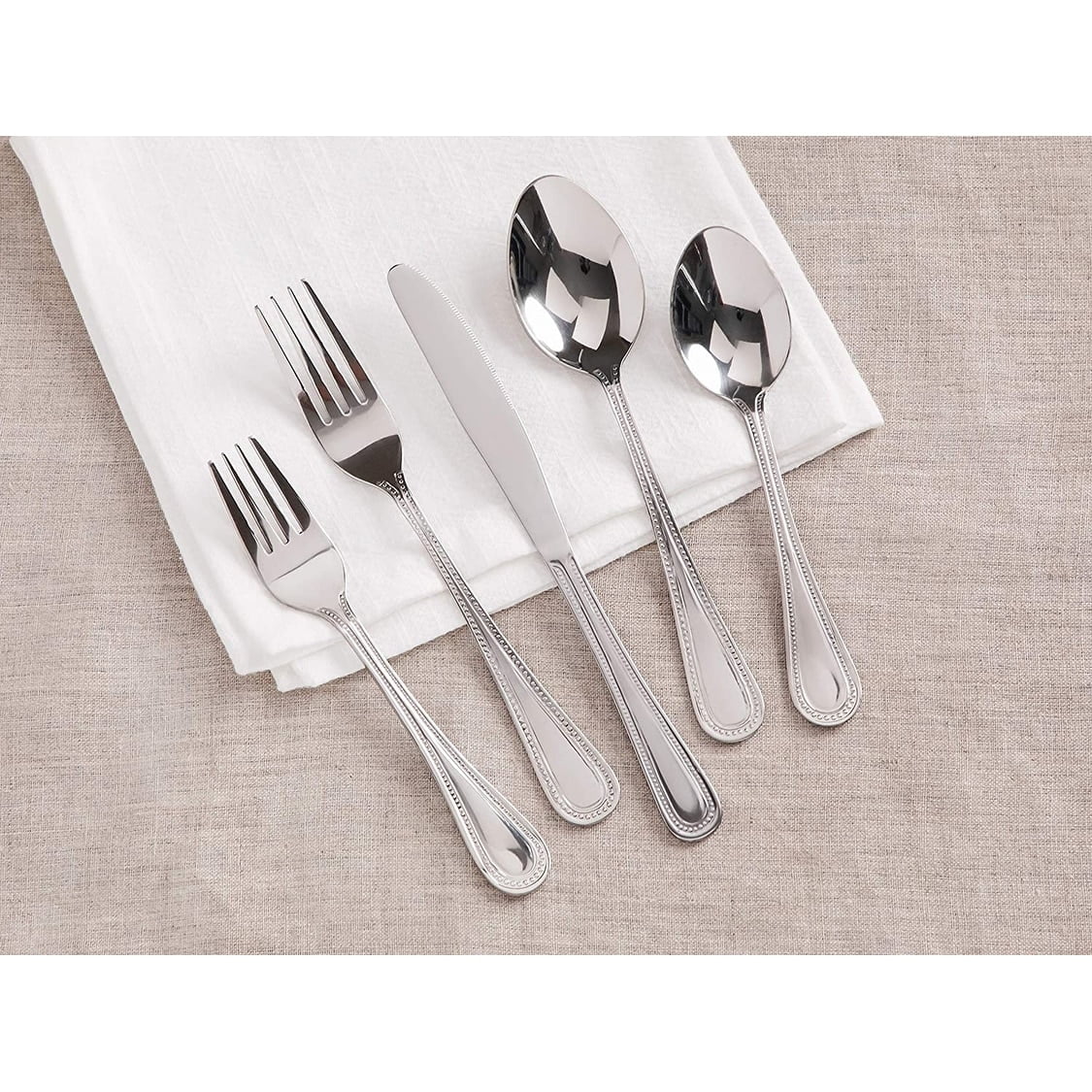 Sol Living 20 Piece Silverware Flatware Set Stainless Steel Utensils ...