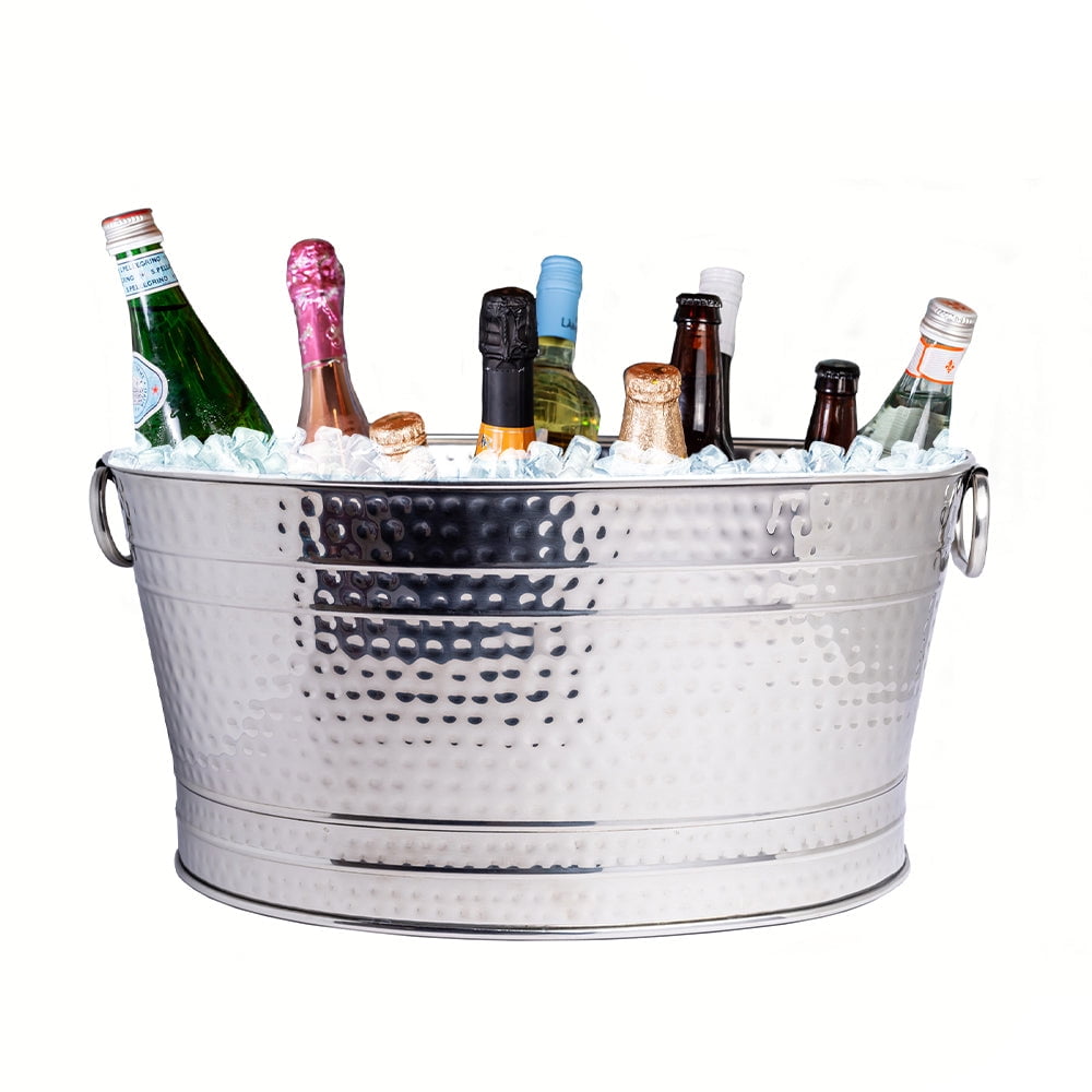 Sol Living Beverage Tub Large Ice Bucket with Handles Single Wall ...
