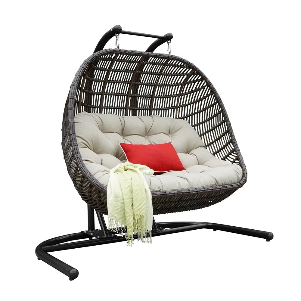 Double Egg Chair With Stand