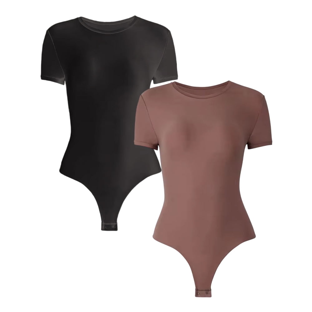 Sol Living Shapewear for Women Short Sleeve Body Shaper Bodysuits for ...