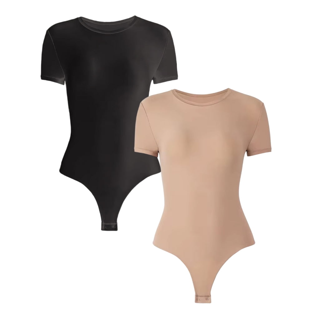 Sol Living Shapewear for Women Short Sleeve Body Shaper Bodysuits for ...