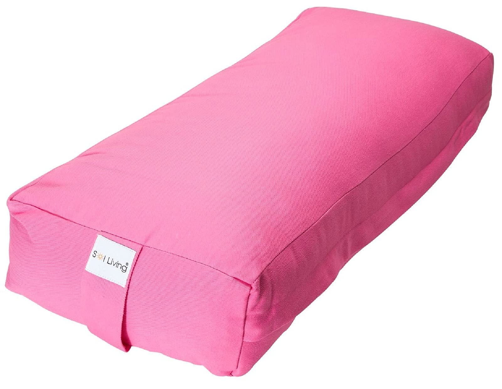 Sol Living Yoga Bolster Pillow Rectangular Meditation Cushion Cotton ...
