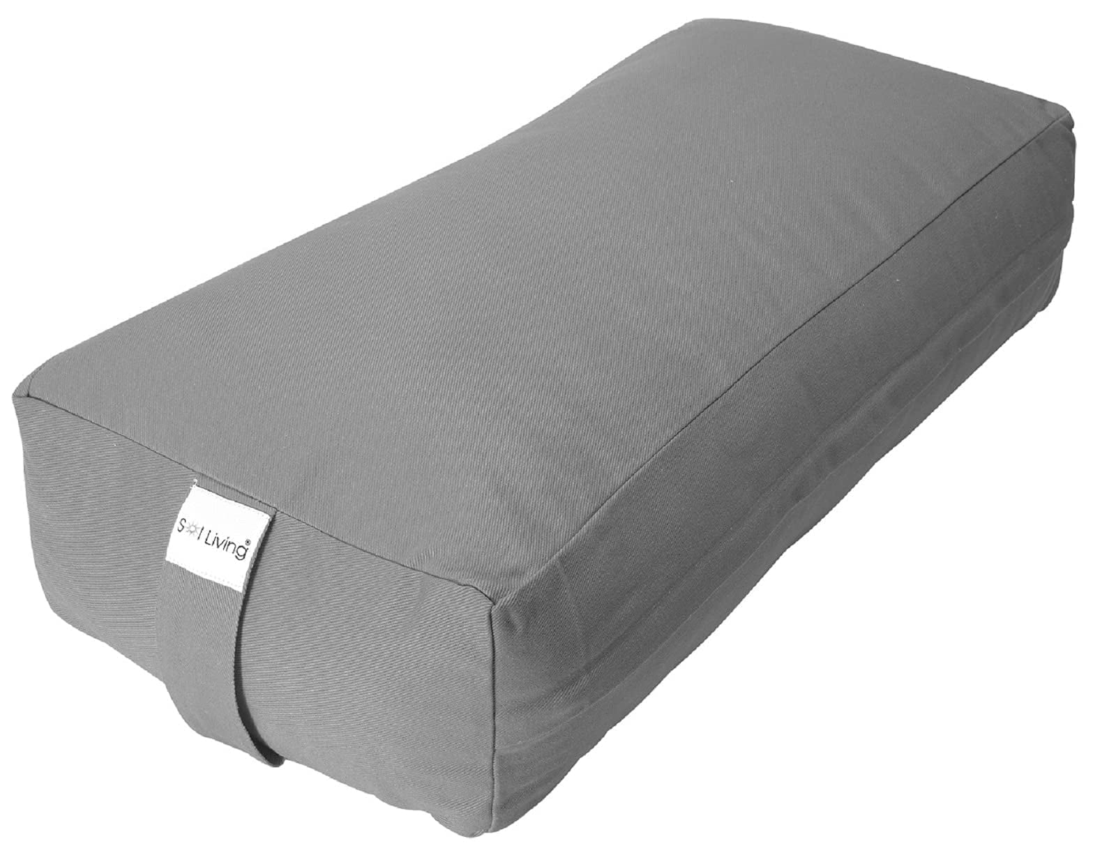 Sol Living Yoga Bolster Pillow, Rectangular Meditation Cushion, Cotton ...