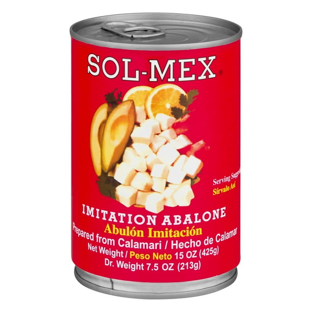 Sol-Mex Imitation Abalone Made from Calamari Squid, 15 Oz - Walmart ...
