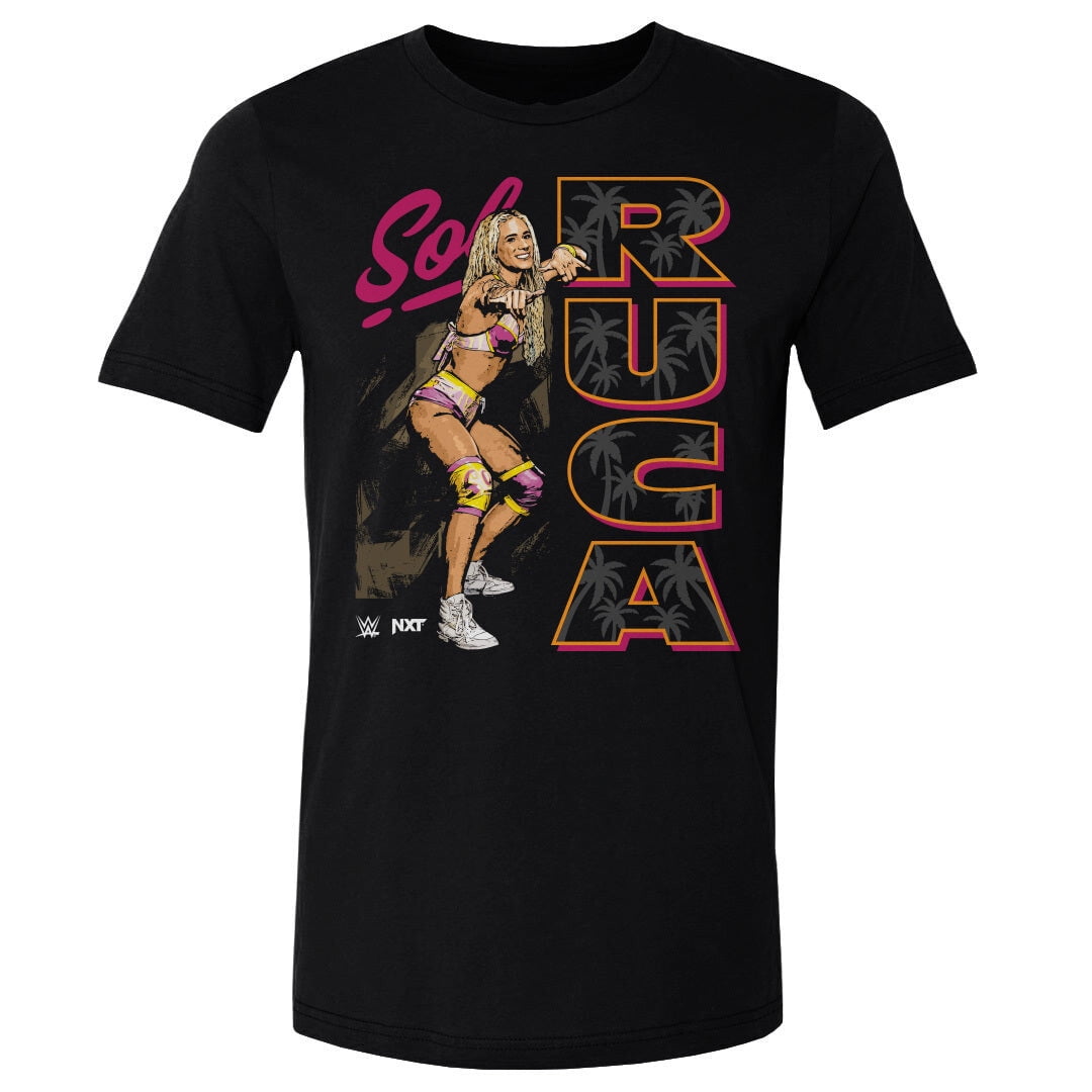 Sol Ruca Vertical Name WHT WWE Legends T-Shirt - Black Wrestling T ...