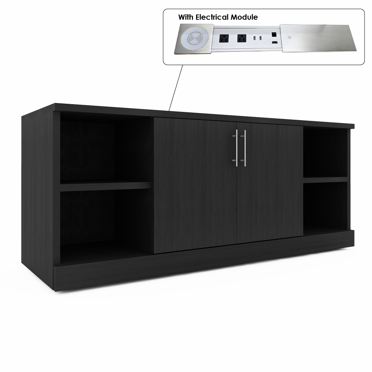 Sol Series Storage Credenza 4 Doors Closed Shelves Storage Cabinet ...