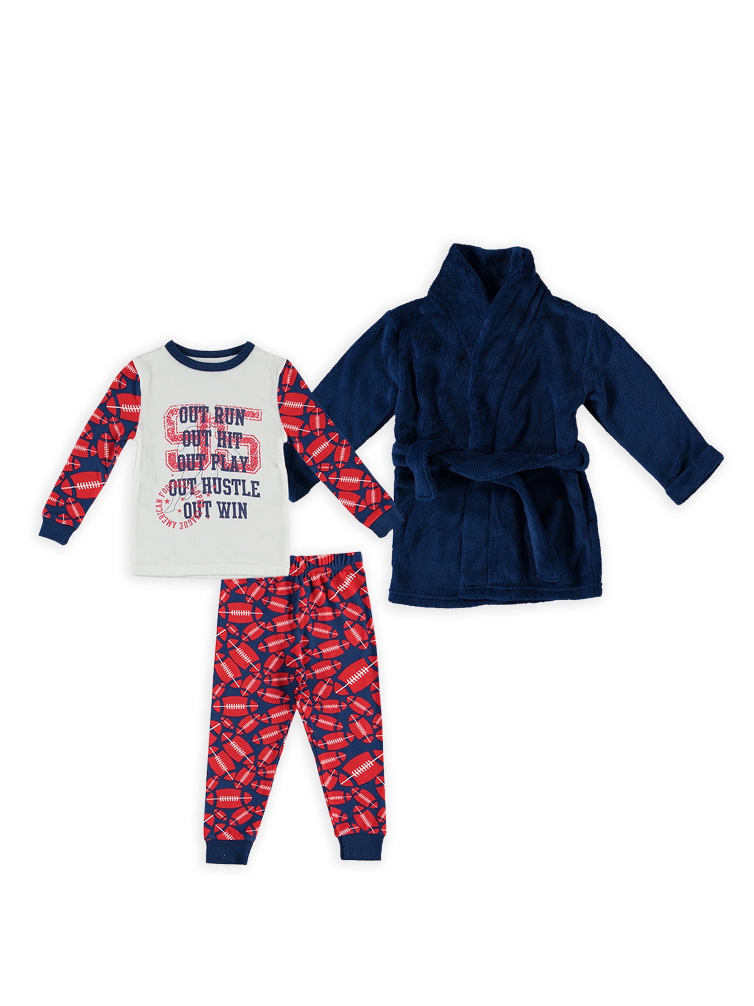 Sol Sleep Boys 3 Piece Robe and Pajama Set, Sizes 5-16 - Walmart.com