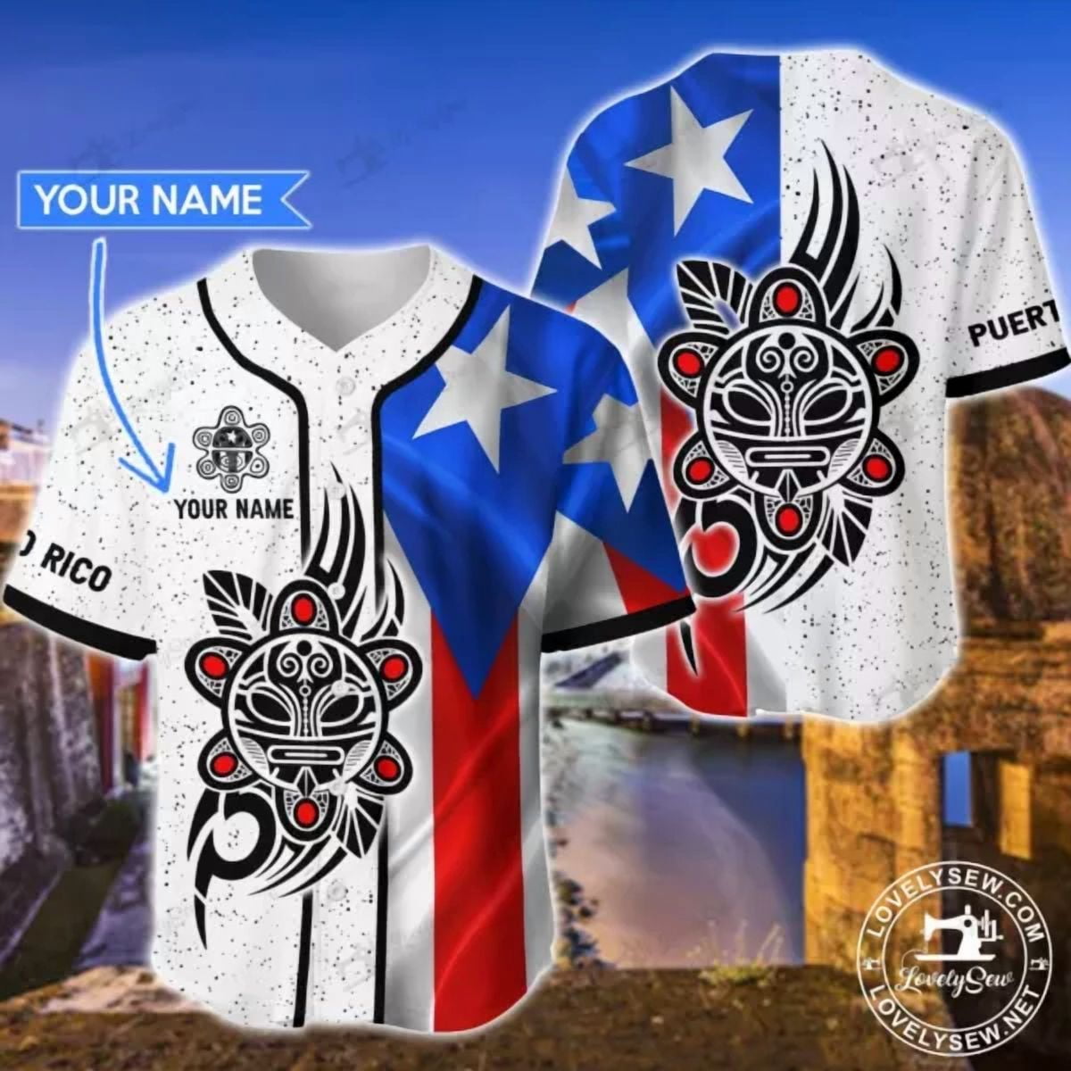 Sol Taino Boricua Personalized Baseball Jersey Shirt Custom Name ...