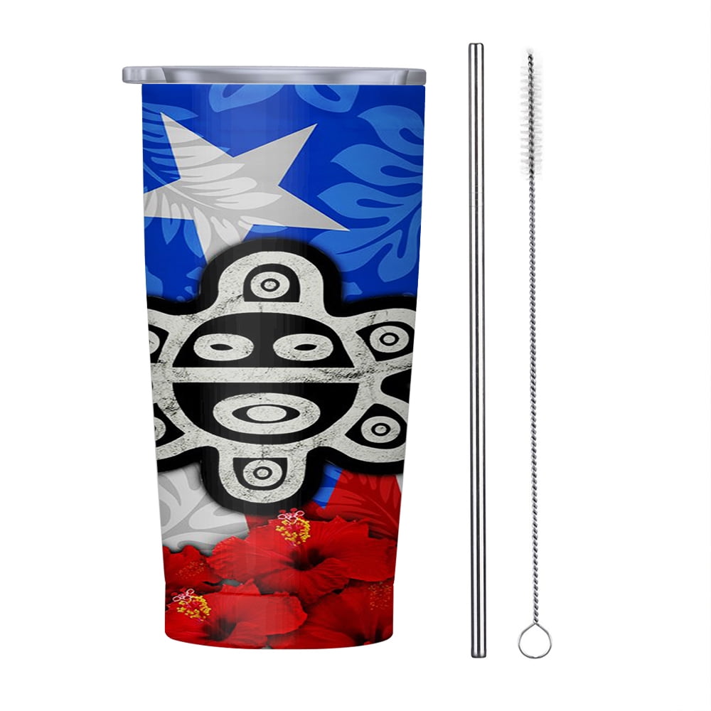 Sol Taino Puerto Rico 20oz Tumbler, Insulated Stainless Steel Water ...