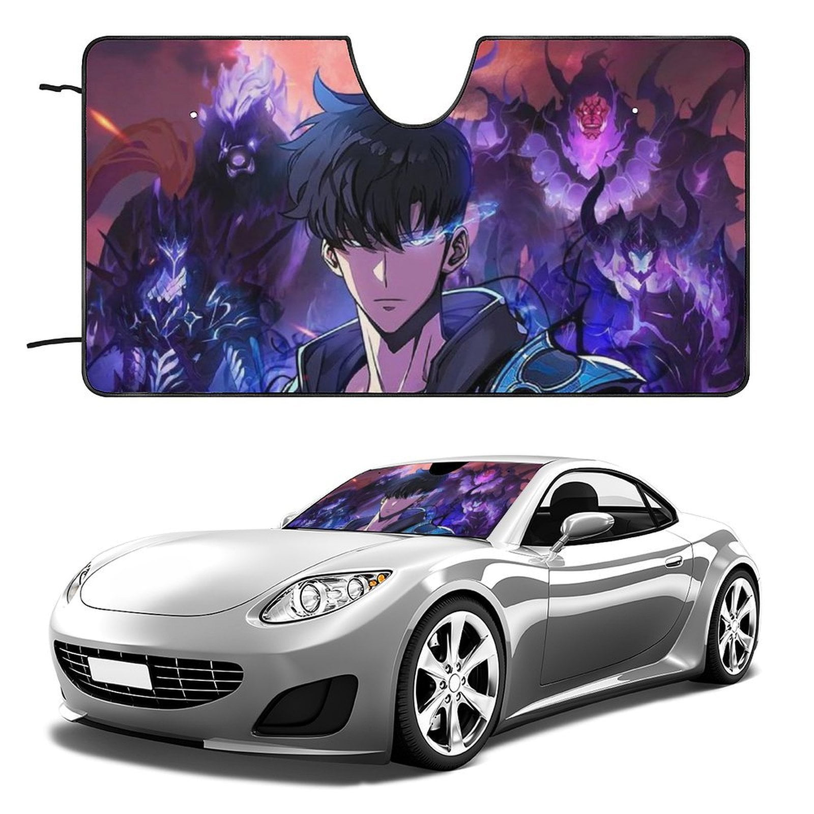 Sol-oLe-veling Car Windshield Sunshade Anime for SUV Pickup Truck Gift ...