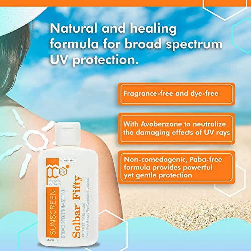 SolBar PF Cream 50 Sunscreen, SPF 50, Unscented 4 oz (115 g) Pack of 3 ...
