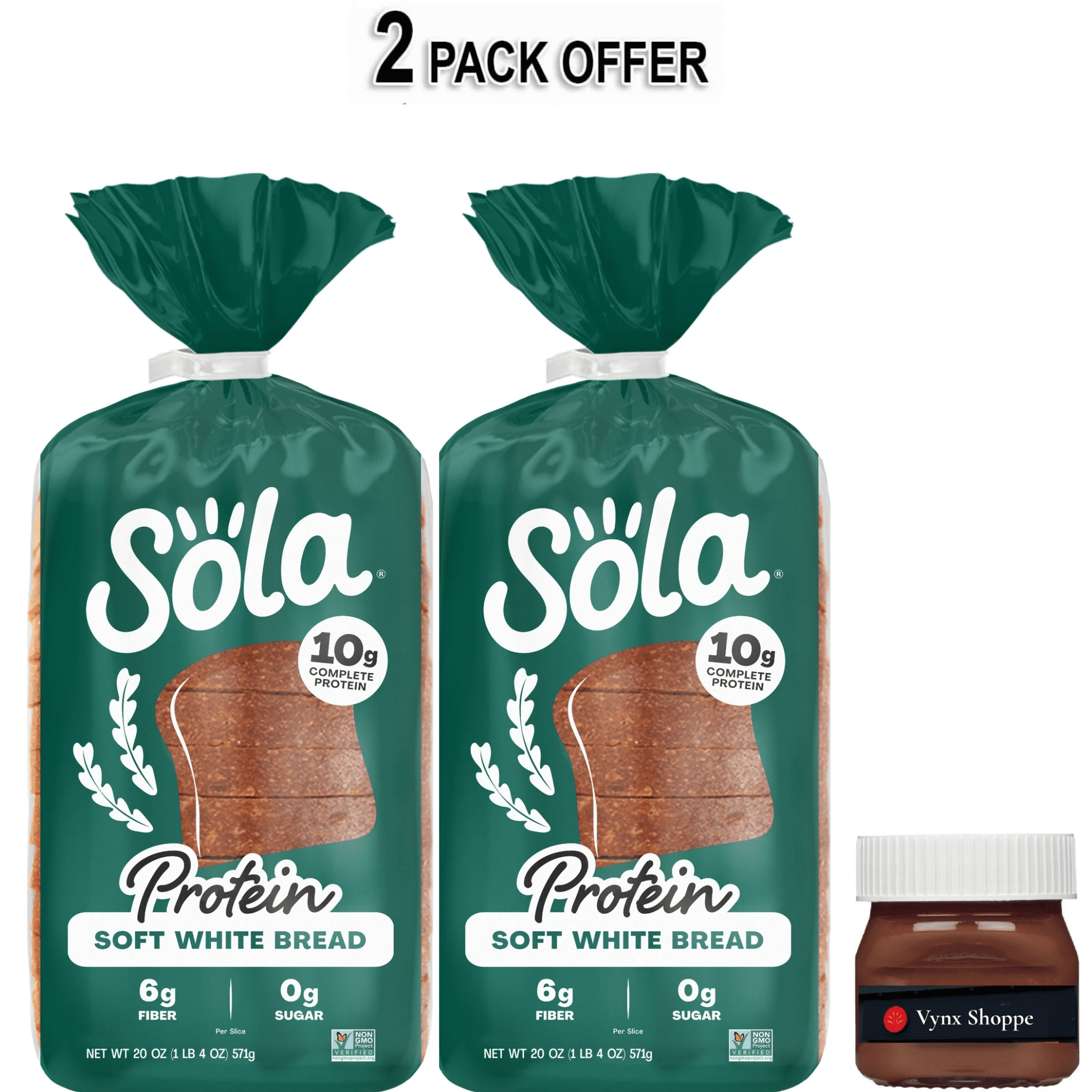 Sola 10g Complete Protein Soft Baked Regular White Bread Loaf, 20 oz ...