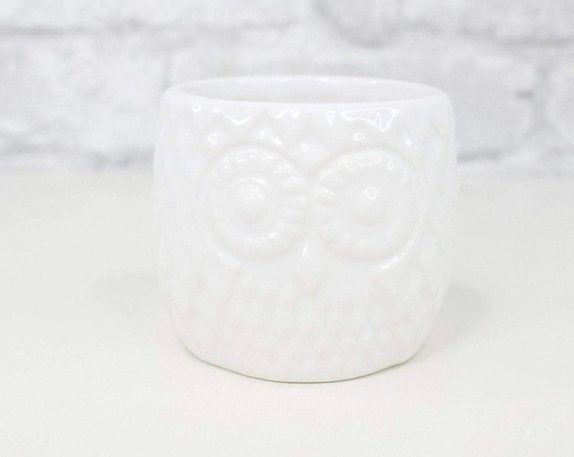 Sola Wood Flowers -White Owl Ceramic Planter/Pot 2.75"X2.25" - Walmart.com