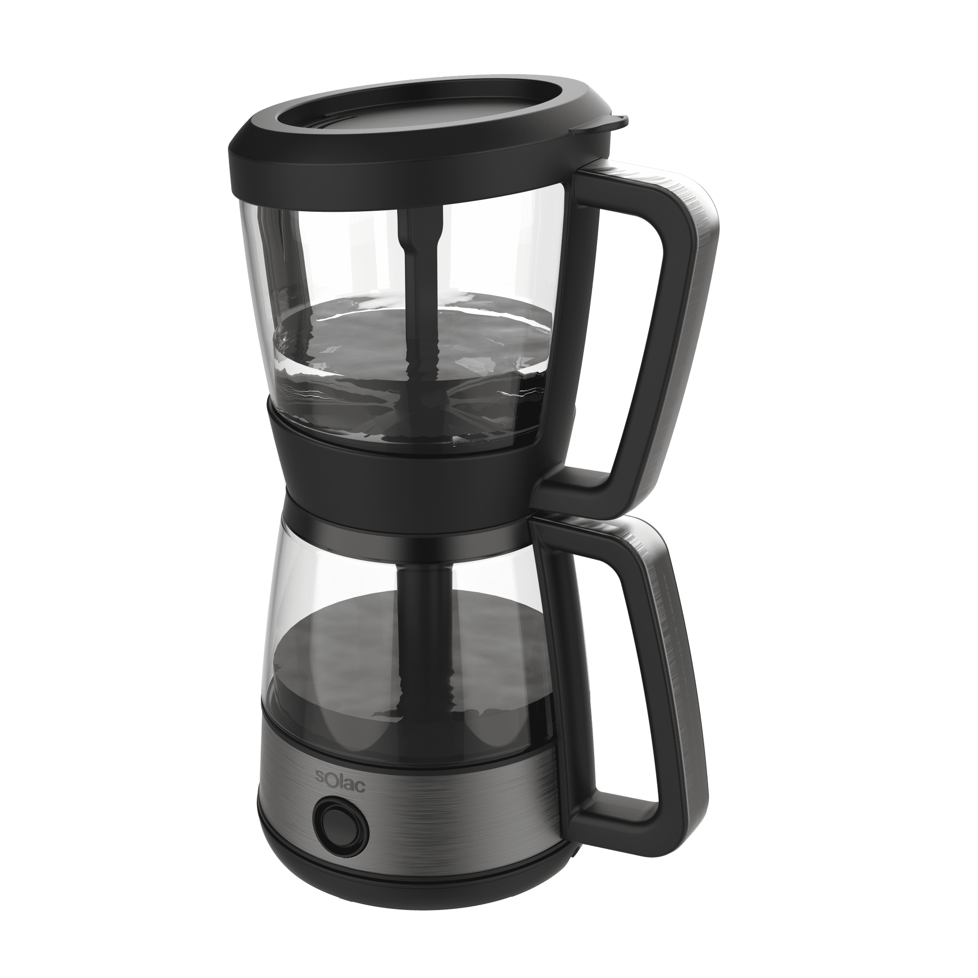 Solac 3-in-1 Siphon Brewer Vacuum Coffee Maker, Quick Brewing, Hot Water System, Machine ...