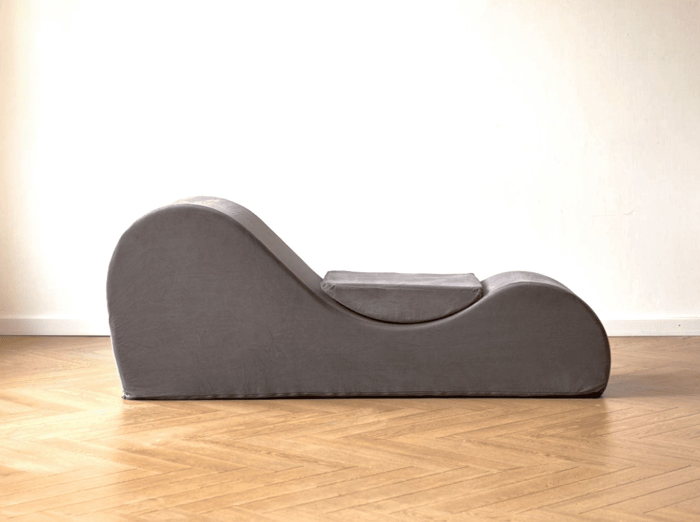 Solace Ergonomic Chaise Lounge Chair for Relaxation, Grey Polyurethane ...