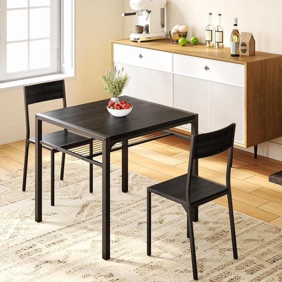 SolaceHue Dining Table Set for 2, 3 Piece Kitchen Table with 2 Chairs ...