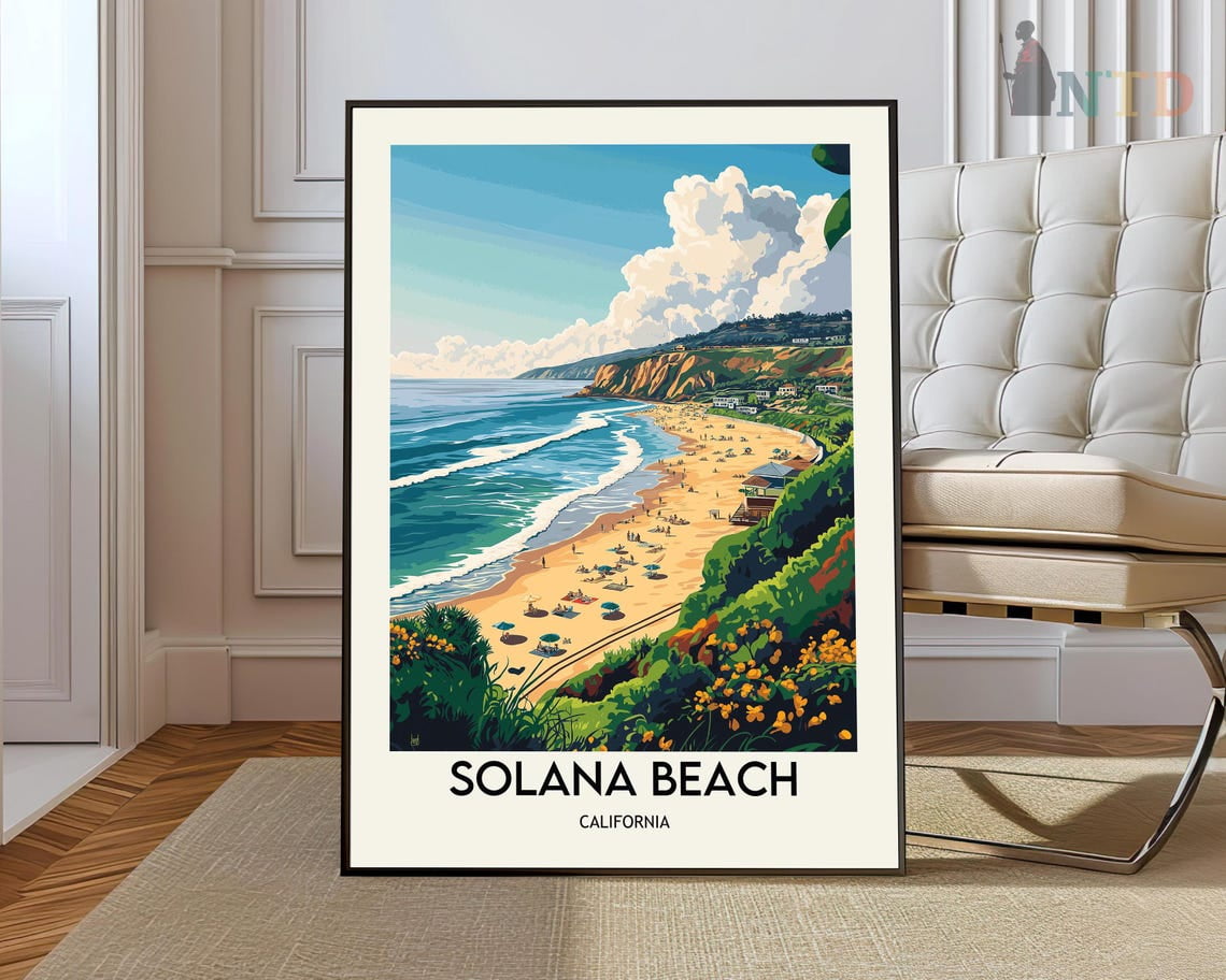 Solana Beach Poster, Solana Beachsolana Beach Print, Solana Beach Photo ...