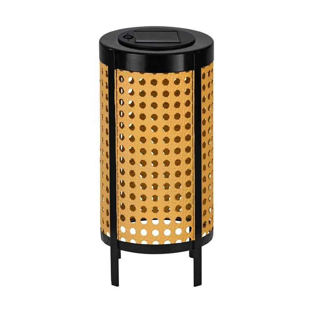 Solar - 1-Light Integrated LED Outdoor Table Lamp - Black Finish ...