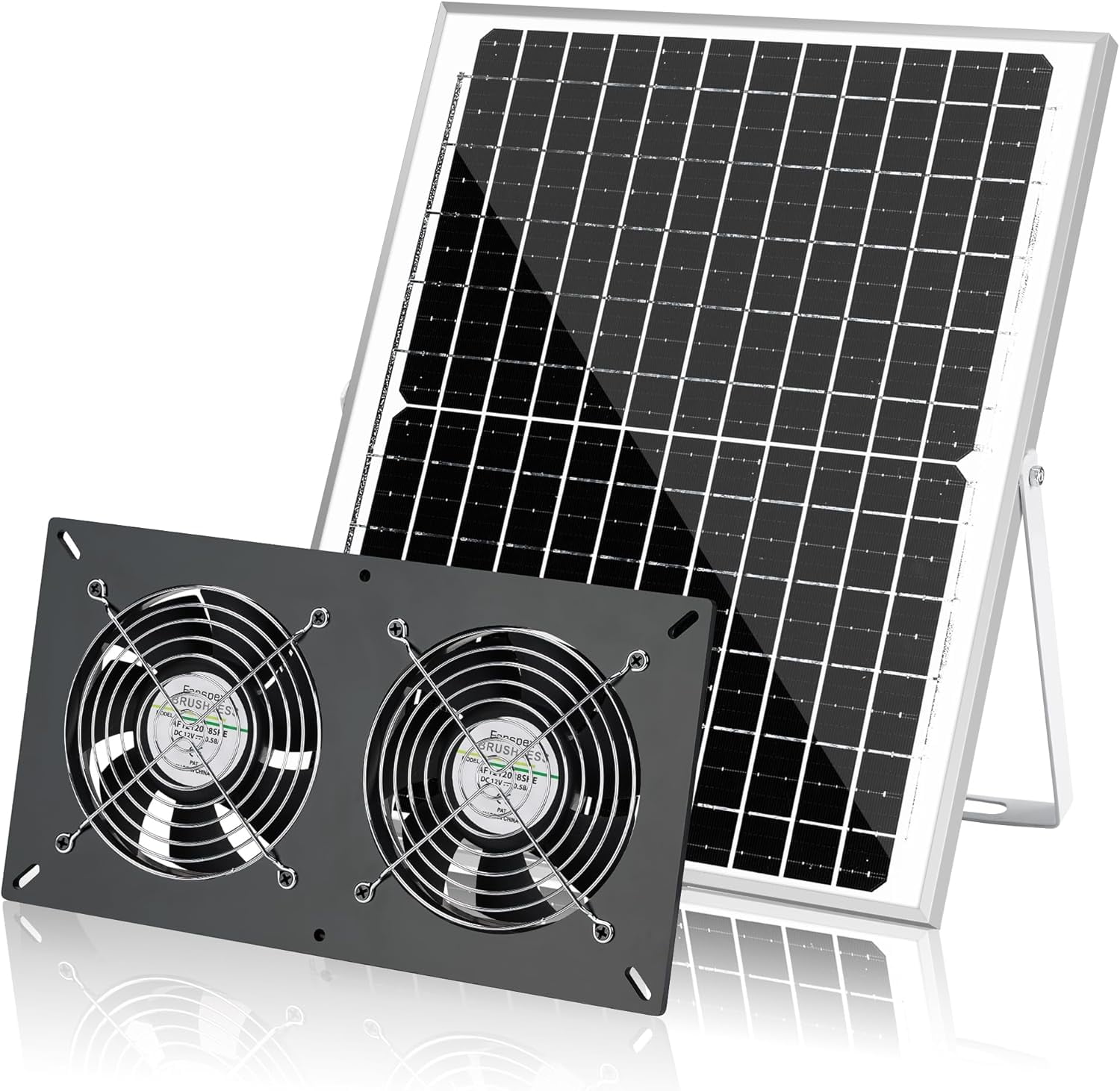 Solar 3 Fan Kit, 20W Solar Panel Powered Exhaust Fan for Outdoor ...