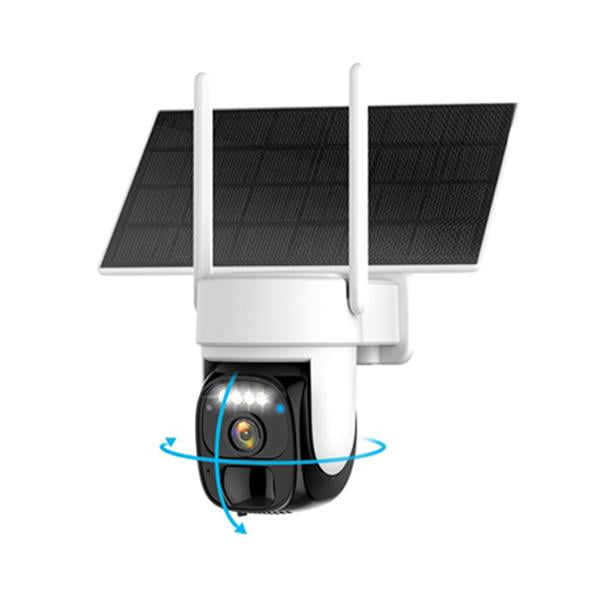 Solar 360 ° Security Camera with Spotlight, PIR Motion Detection, Color ...