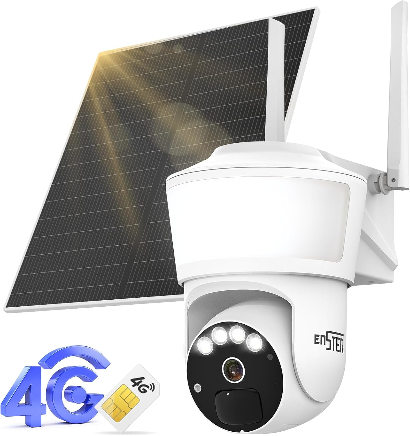 Solar 4G LTE Cellular Security Camera, No WiFi Needed, Solar Floodlight ...