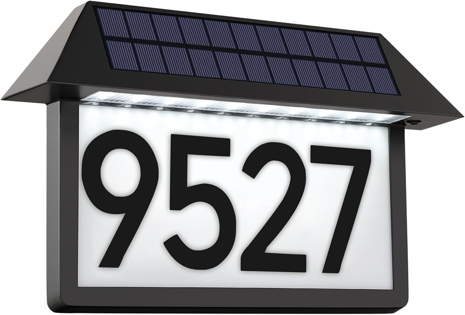 Solar Address Sign, Lighted House Numbers Waterproof, 3-Color Lighting ...