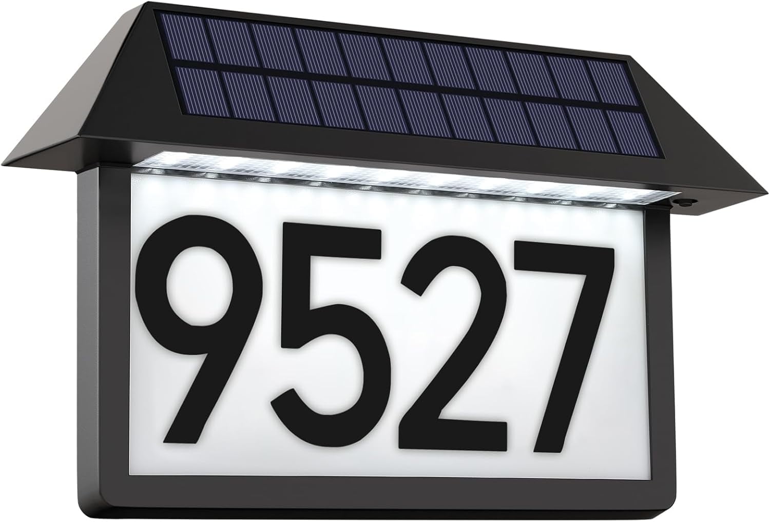 RigidBeam Solar Address Sign Waterproof LED Illuminated House Numbers ...